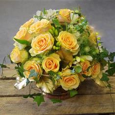 Luxury Rose Basket My Flair Lady Florist White Roding