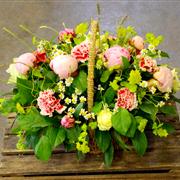 Perfect Peony Basket Arrangement My Flair Lady Florist White Roding